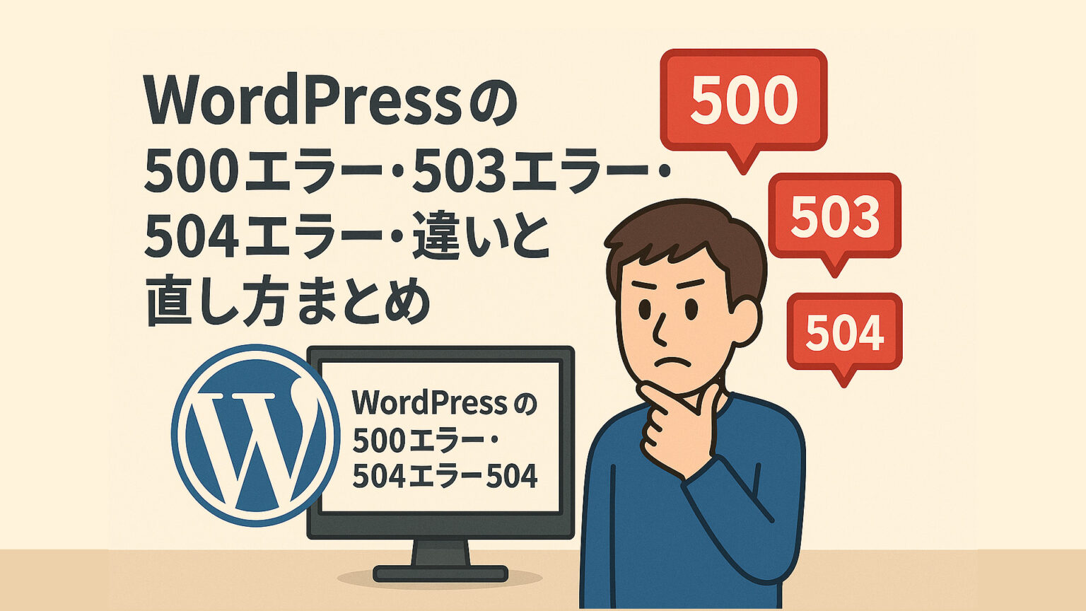 WordPressの500エラー・503エラー・504エラーの違いと直し方まとめ【初心者向け】 – ワドプロカレッジ